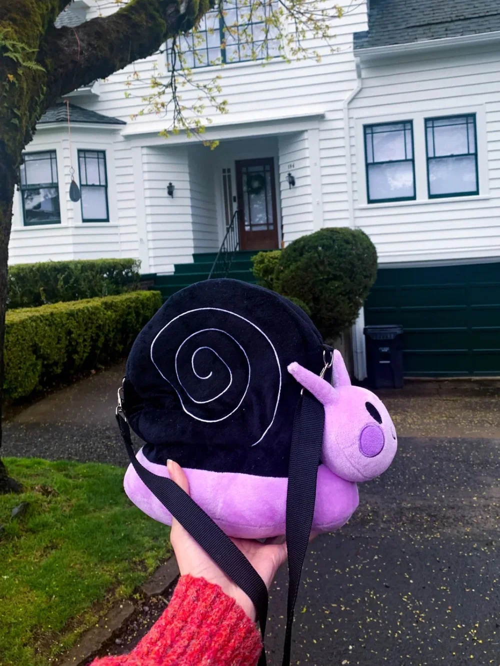 Bags | Mar De Luna Arts Black And Purple Snurse Snail Crossbody Bag ...